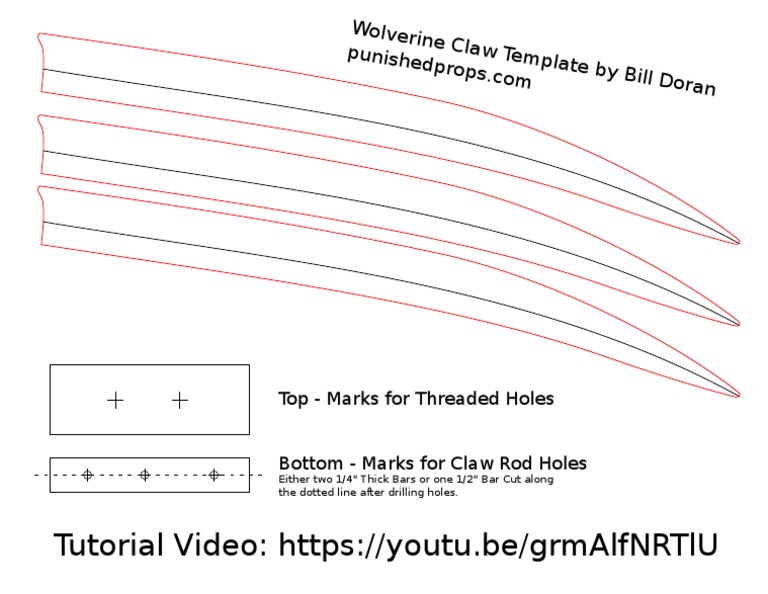 Wolverine Claw Template Instructions | PDF