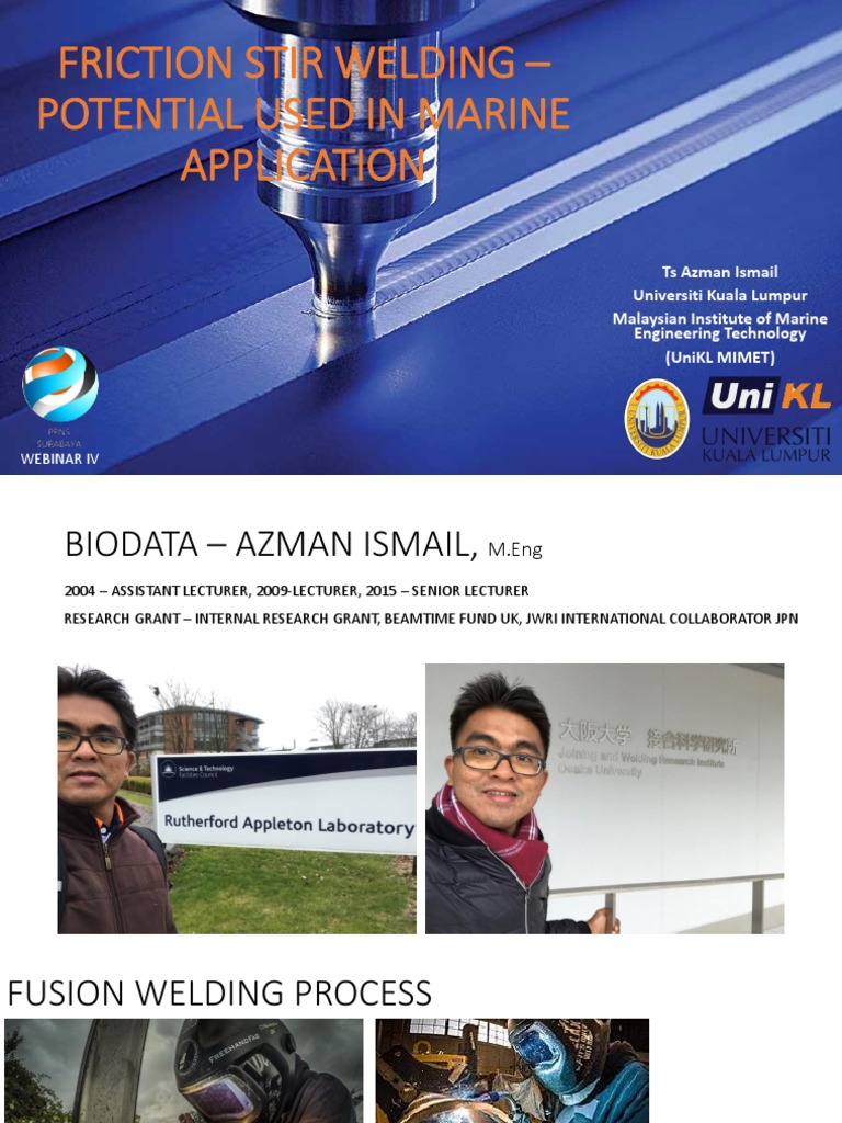 Friction Stir Welding - Potential Used in Marine Application | PDF ... Friction Stir Welding - Potential Used in Marine Application | PDF ...