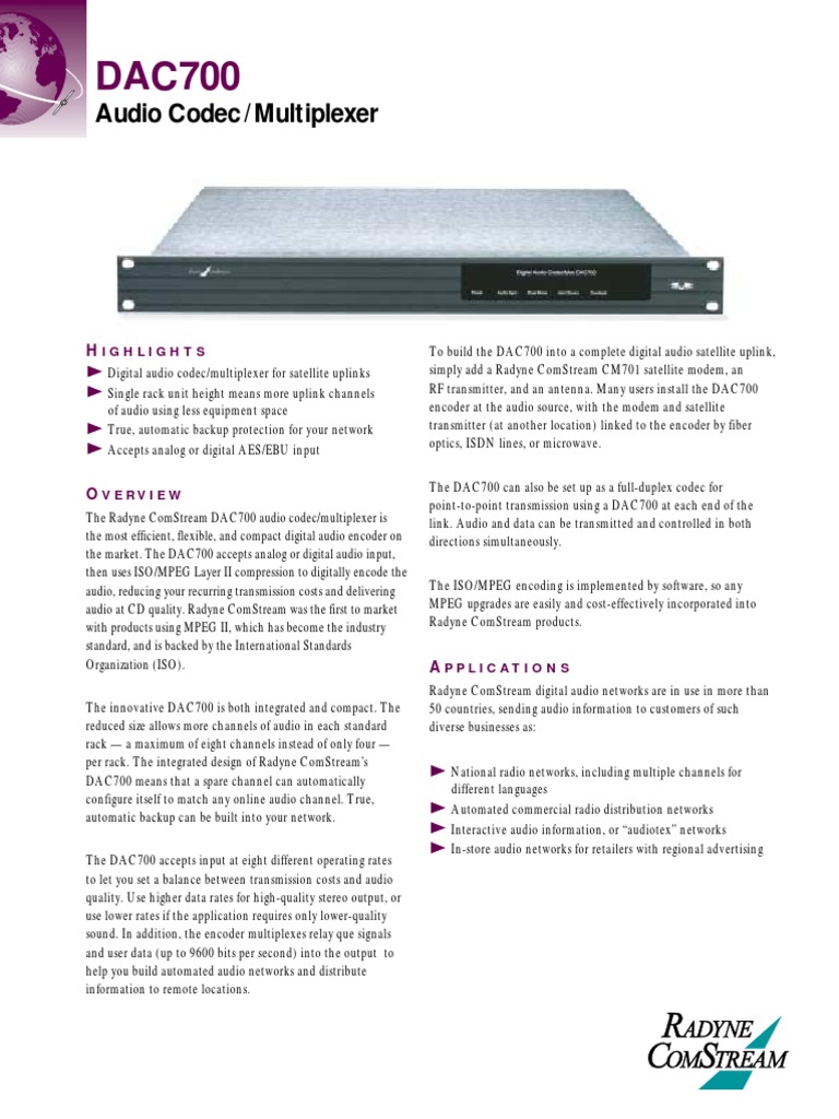 Dac700 PDF | PDF | Codec | Digital Audio