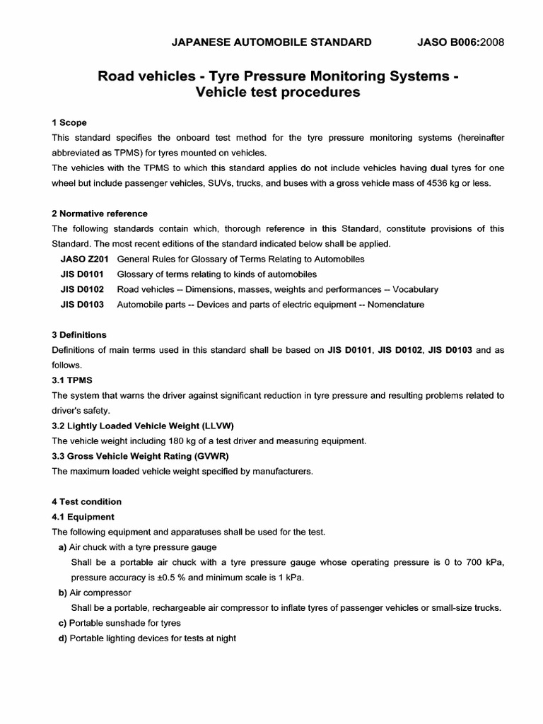 Jaso B 006 - 2008 | PDF | Tire | Vehicles
