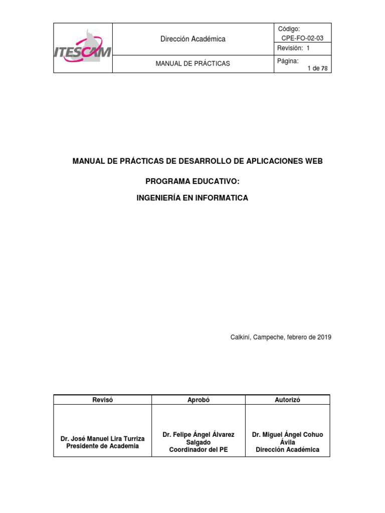 Manual de Prácticas DAWeb PDF | PDF