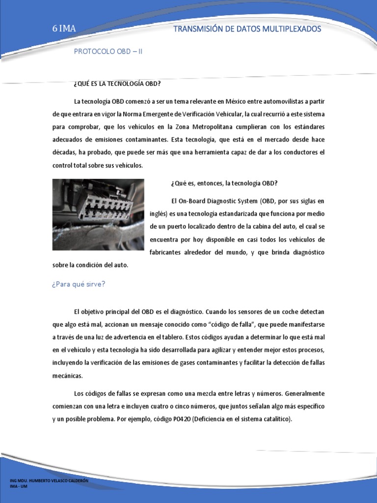 2.. Protocolos Obd-Ii | PDF | Vehículos | Tecnologías automotrices