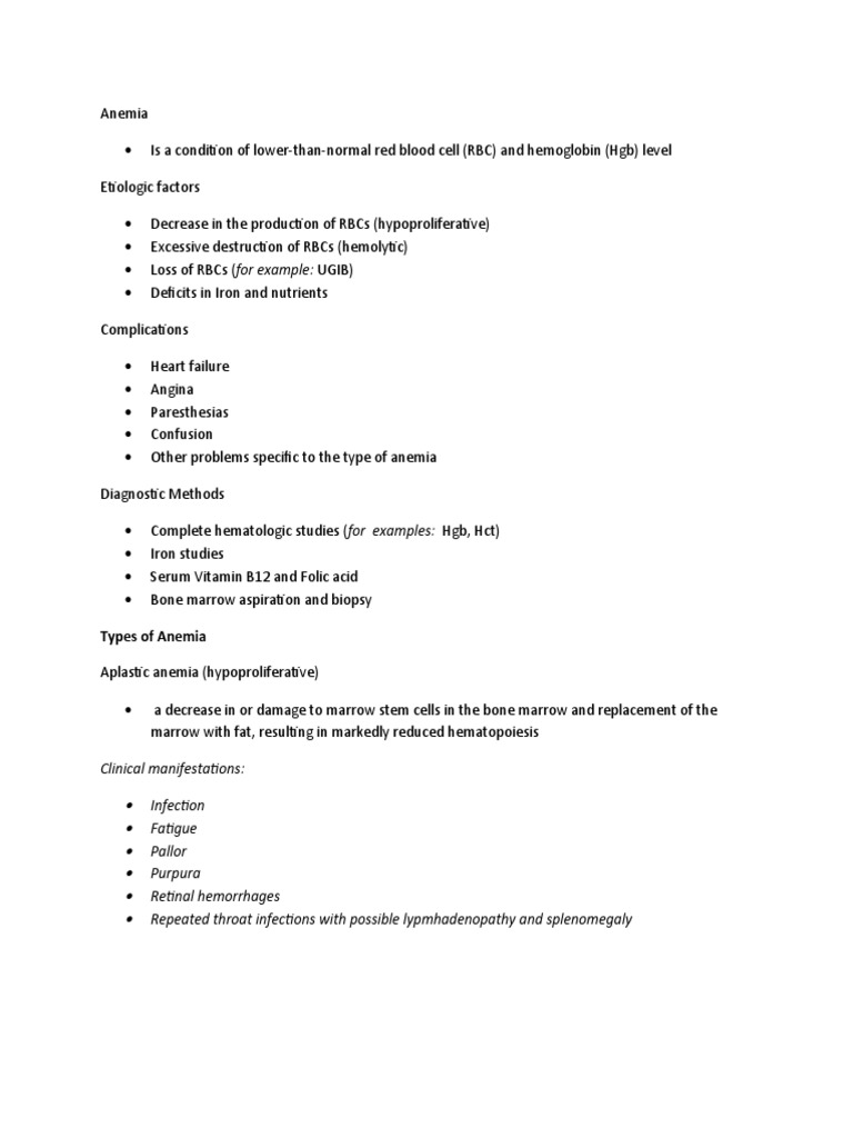 Anemia | PDF | Anemia | Bone Marrow