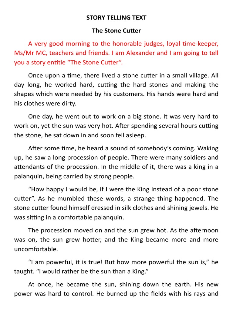 The Stone Cutter 1 | PDF