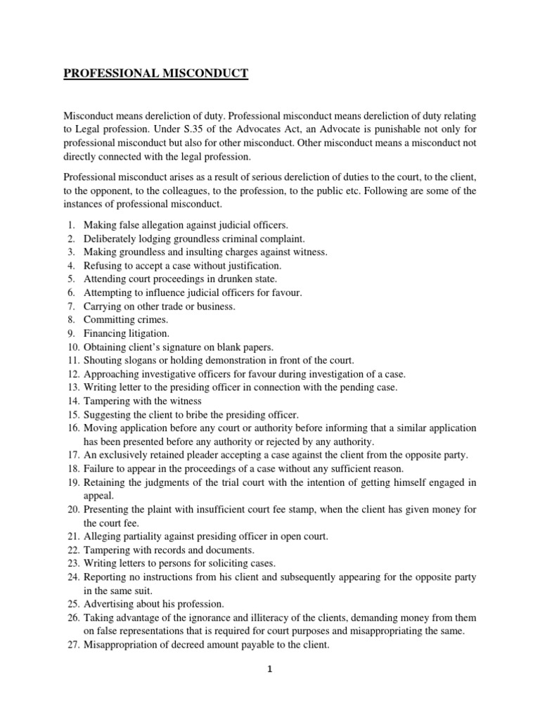 Professional Misconduct PDF | PDF | Advocate | Supreme Court Of Singapore