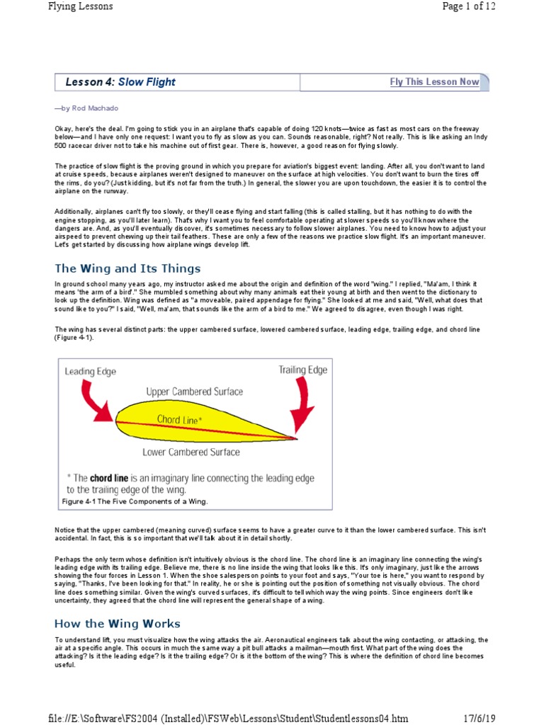 Ground School 4 | PDF | Lift (Force) | Wing