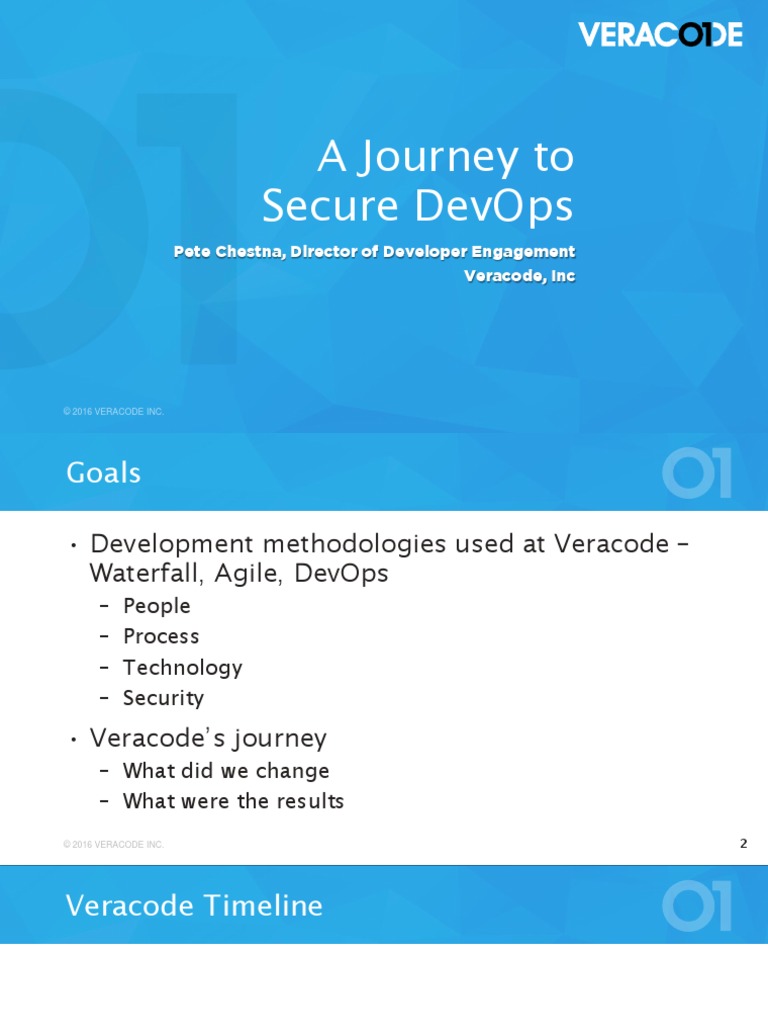A Journey To Secure Devops: Pete Chestna, Director of Developer Engagement Veracode, Inc | PDF ...
