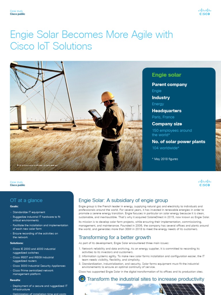 Engie Solar Becomes More Agile With Cisco Iot Solutions | PDF | Cisco ...