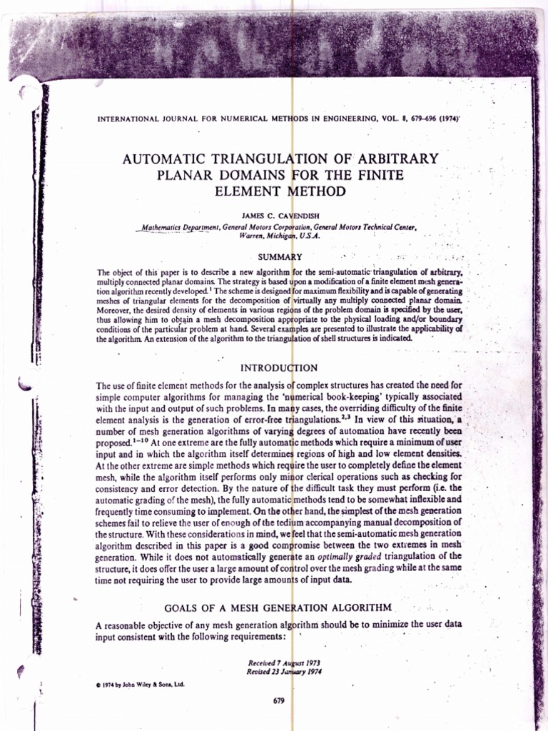 Automatic Triangulation PDF | PDF | Finite Element Method | Triangle