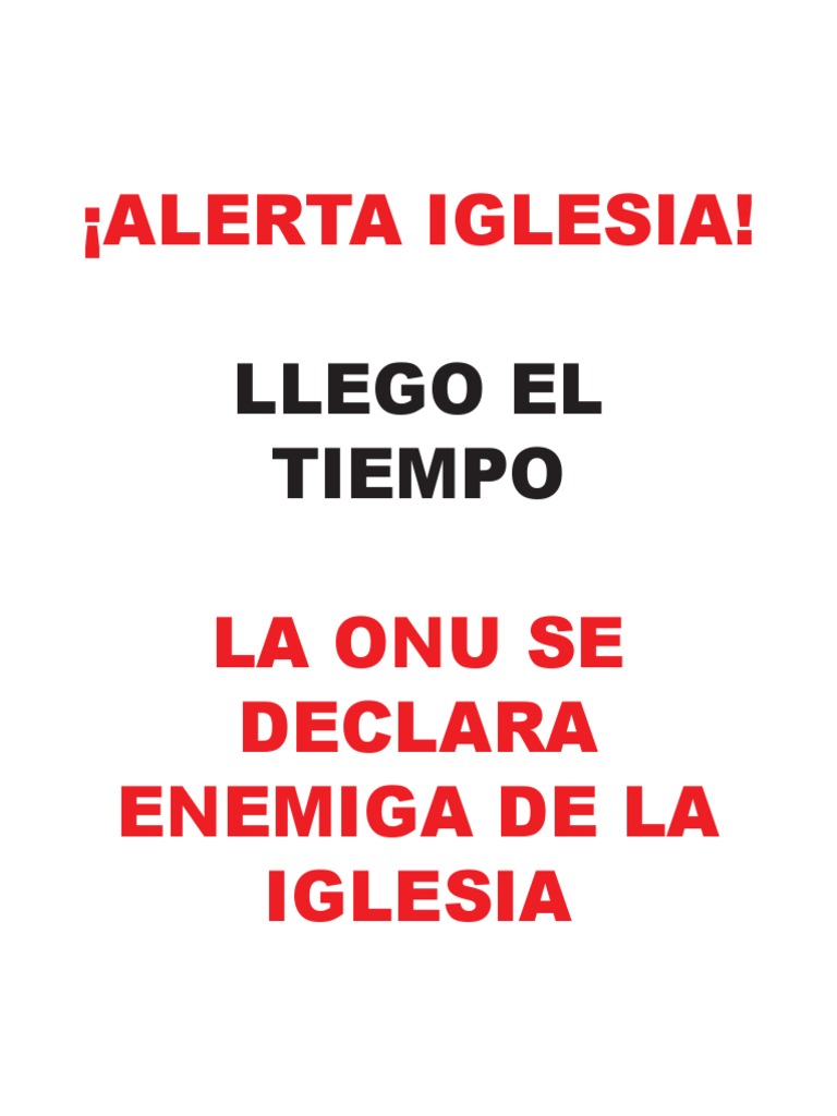 Alerta Iglesia Ultimo Tiempo | PDF | Derechos humanos | Libertad