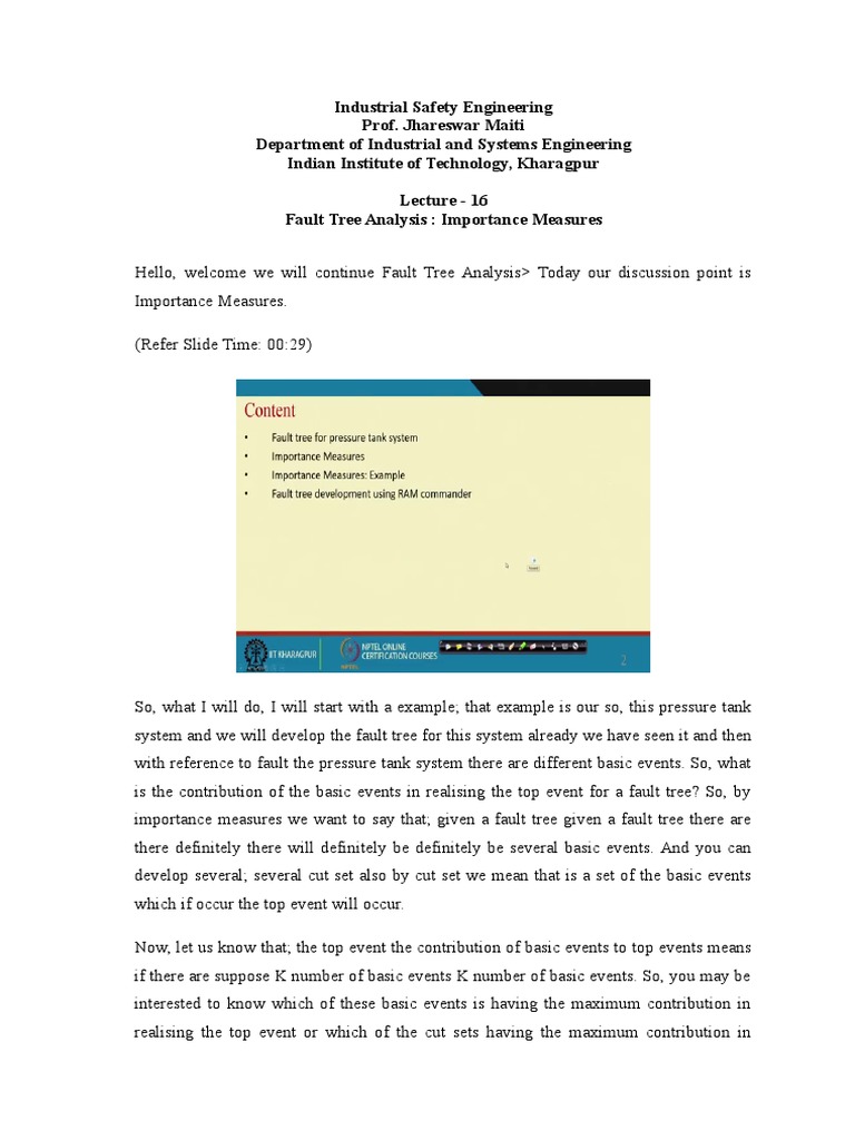 Lecture 16 - EVENT TREE ANALYSIS (ETA) | PDF | Risk | Probability