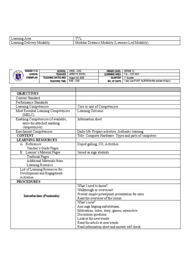 IDEA Template | PDF | Educational Assessment | Learning