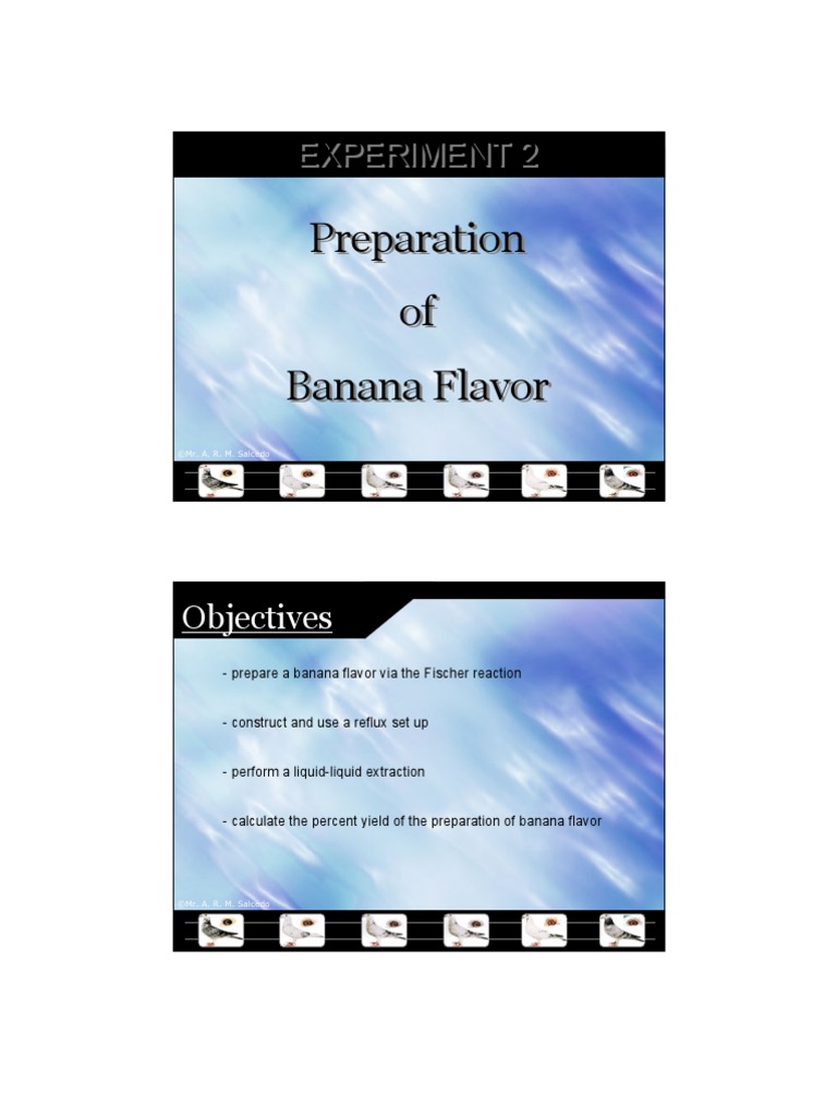 Banana Flavor Preparation Experiment | PDF