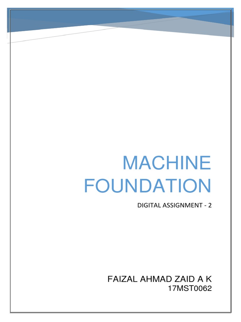 Rotary Machine Foundation | PDF | Geotechnical Engineering | Young's ...