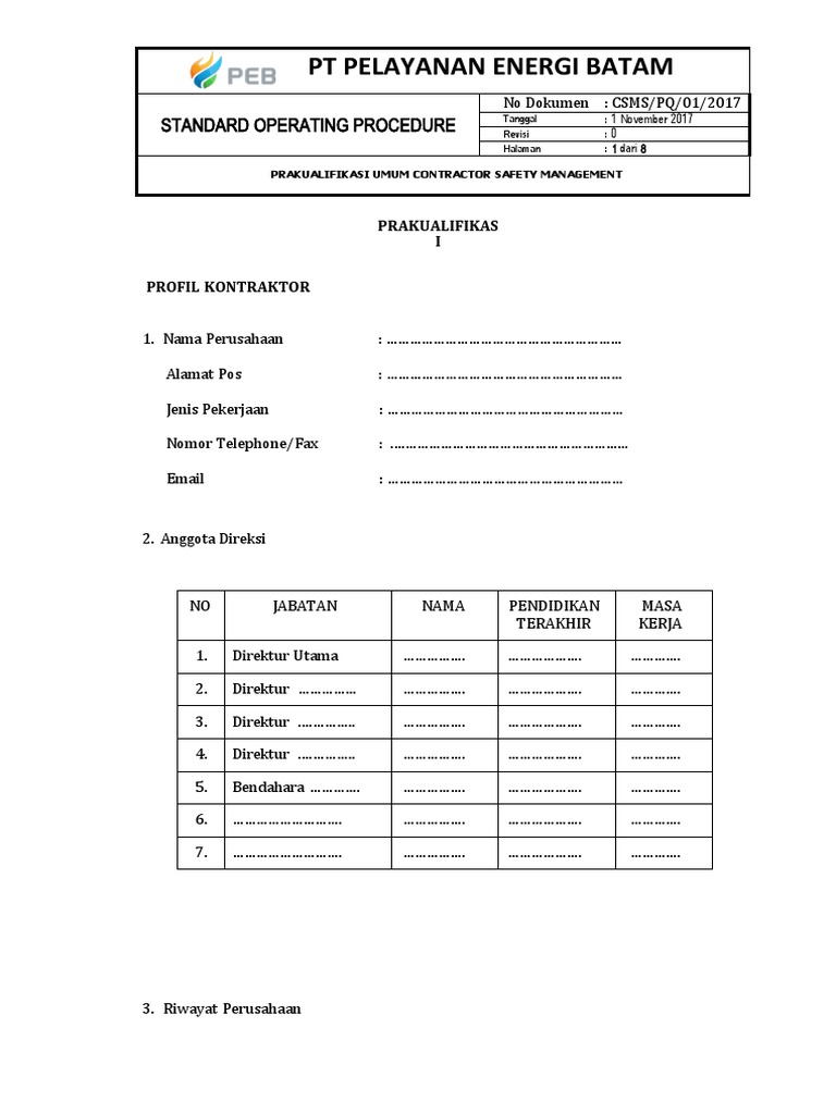 CSMS Checklist PT Peb | PDF