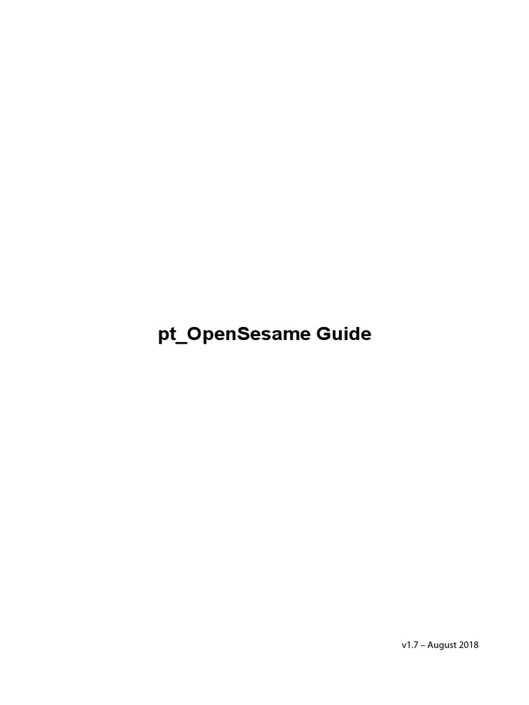 PT - OpenSesame Guide | PDF | Comma Separated Values | Json