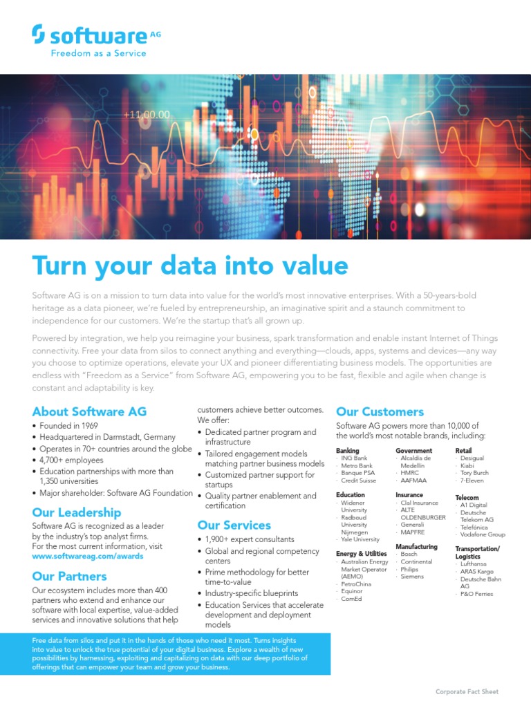 Turn Your Data Into Value: About Software AG Our Customers | Download ...