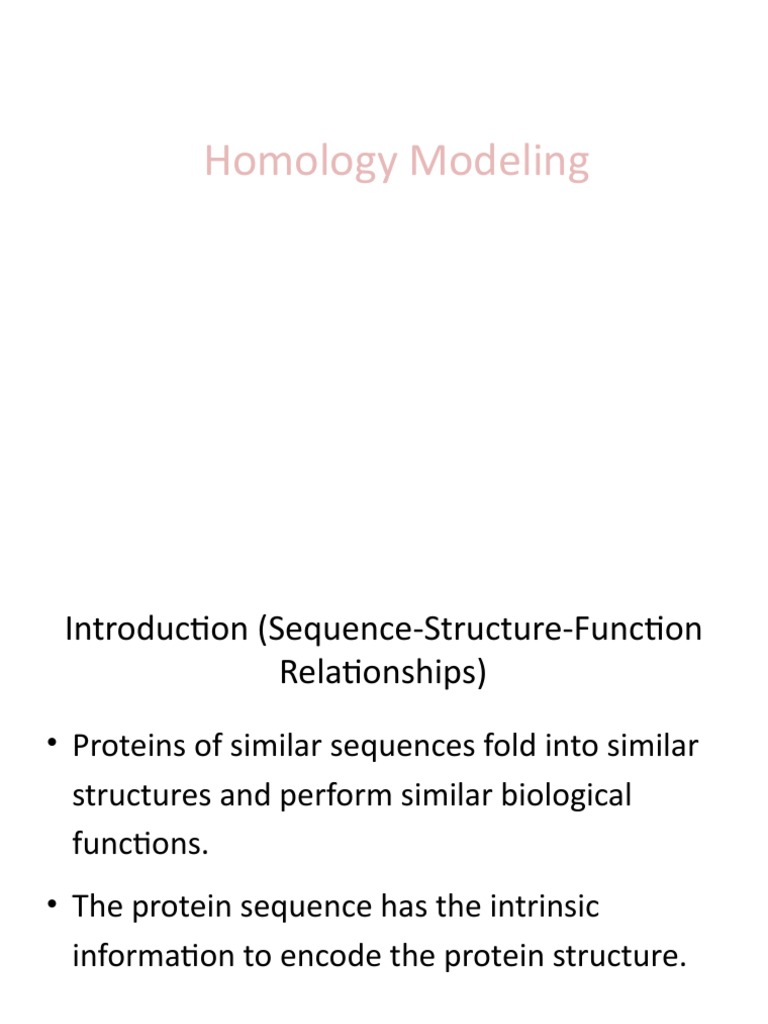 Homology Modeling | PDF | Biomolecular Structure | Sequence Alignment