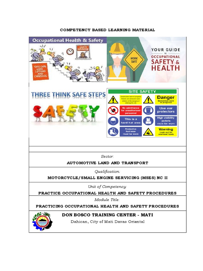 BASIC 4 Practice Occupational Health and Safety Procedures | PDF ...