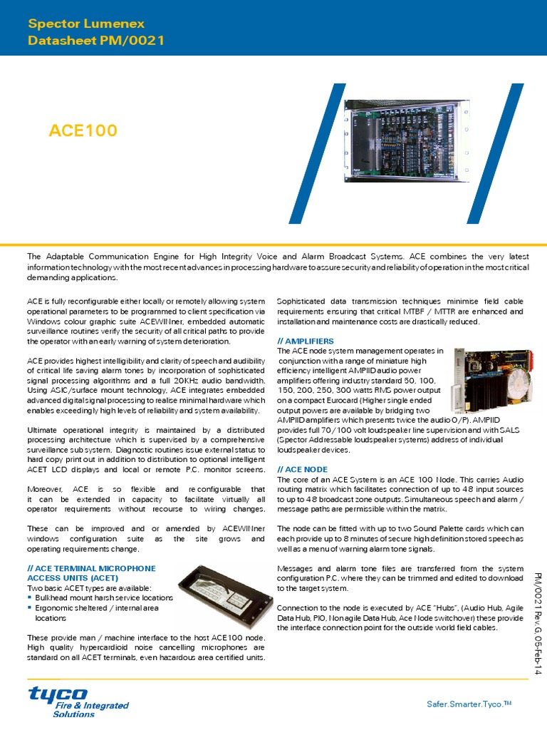 Spector Lumenex Datasheet PM/0021: Amplifiers | PDF | Amplifier ...