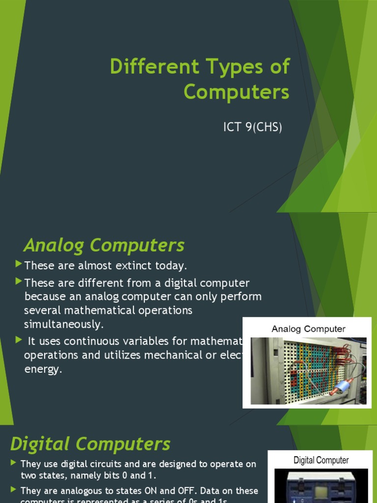 Types of Computers Explained | PDF | Computer Data Storage | Computer ...