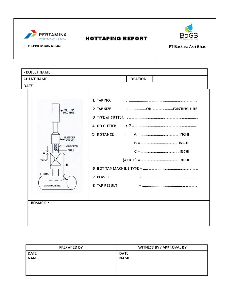 Hot Tap Report | PDF | Tap (Valve) | Valve