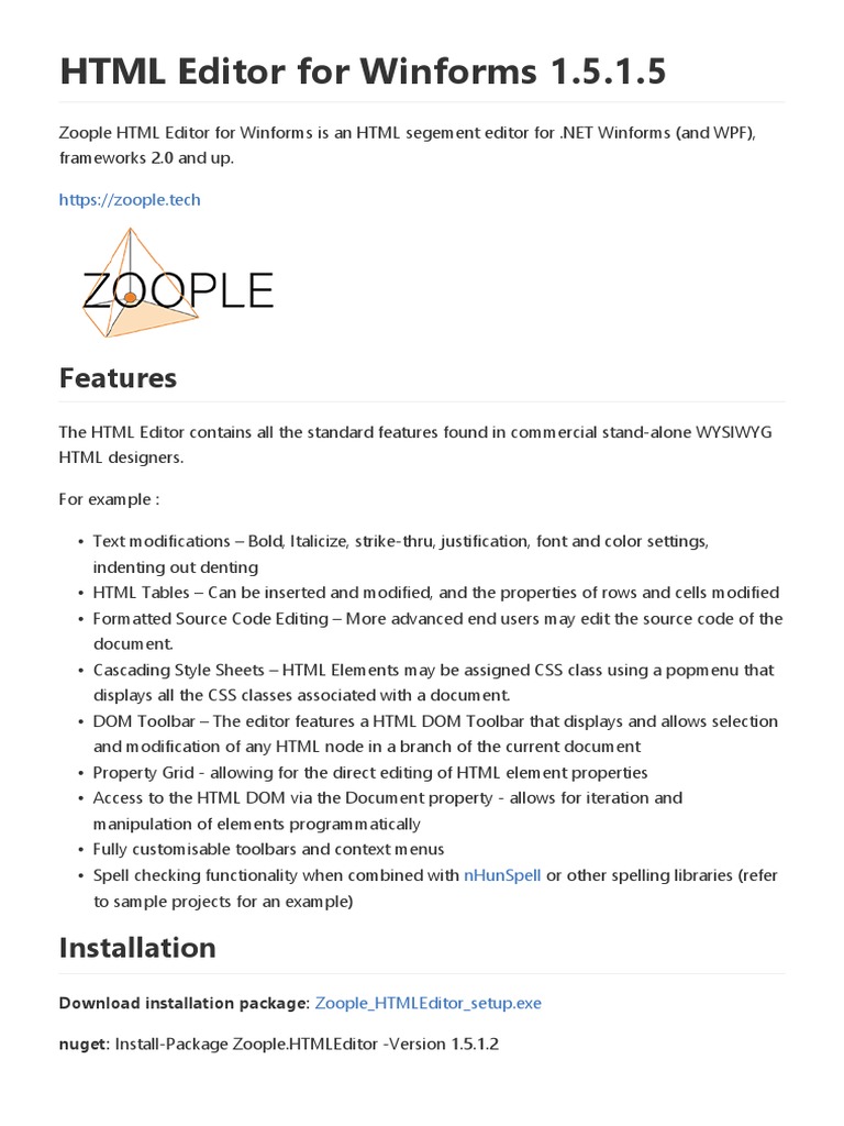 HTML Editor For Winforms Reference Guide | PDF | Cascading Style Sheets ...