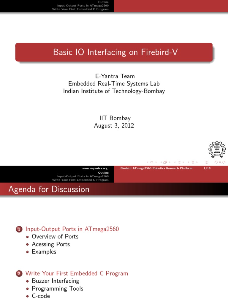 01 PDF - Introduction - To - Firebird - V - ATmega2560 - Robot | PDF | Input–Output Model ...