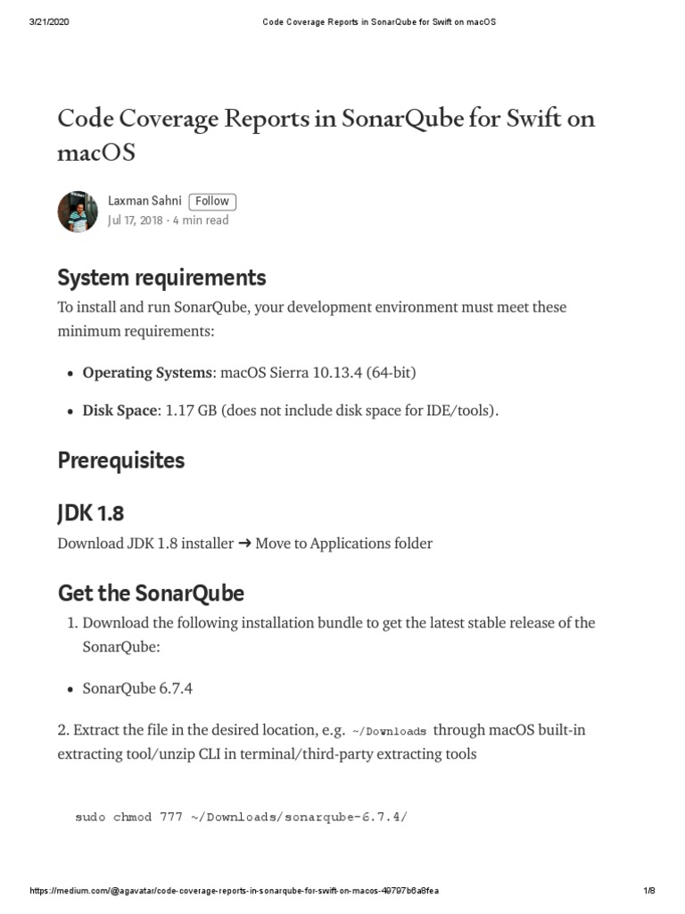 Code Coverage Reports in SonarQube For Swift On macOS | PDF | Swift ...