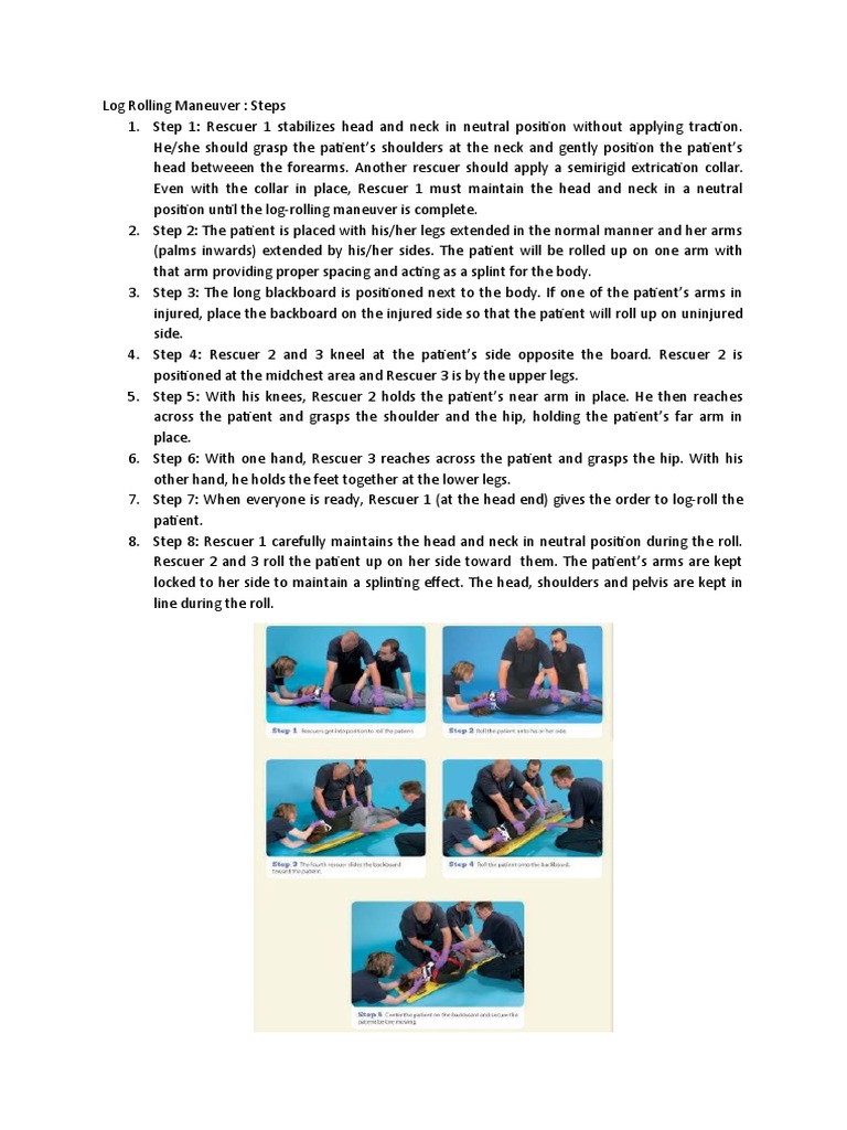 Log Rolling Maneuver | PDF | Arm | Hip
