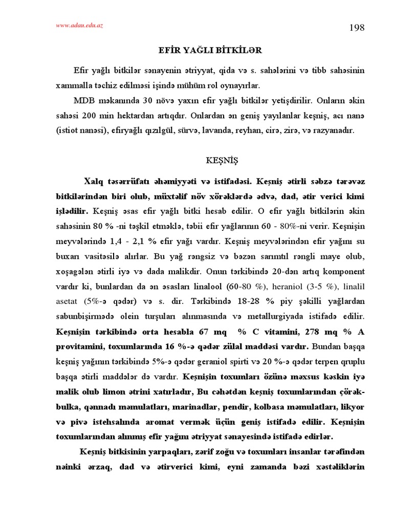 Efir Yagli Bitkiler 198 | PDF