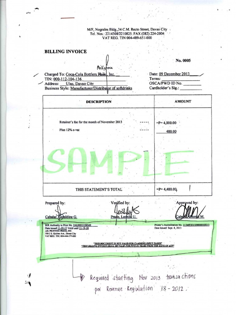 Sample SOA-BIR Compliant | PDF | Business