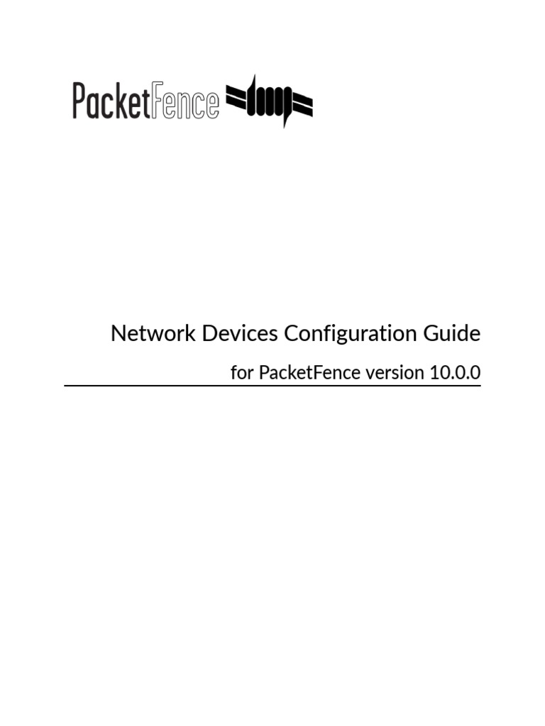 PacketFence Network Devices Configuration Guide | PDF | Radius | Data Transmission
