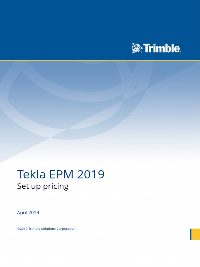 Tekla EPM 2019: Set Up Pricing | PDF | Microsoft Excel | Databases
