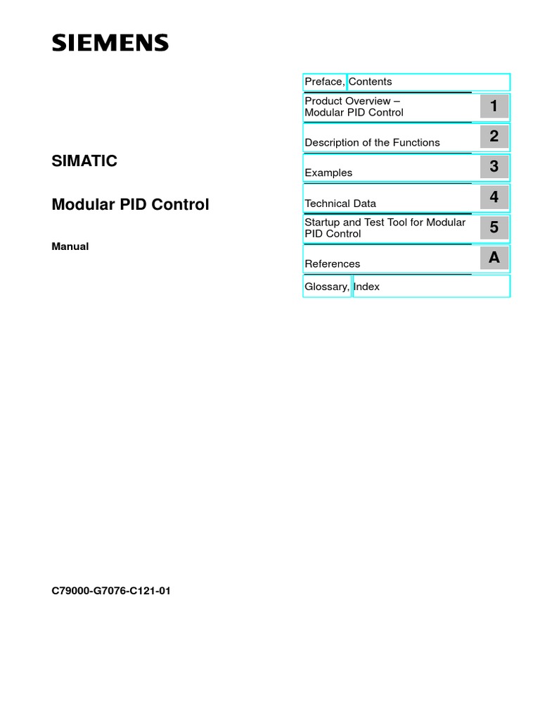1 2 3 4 5 A Modular PID Control Simatic: Manual | PDF | Control Theory | Parameter (Computer ...
