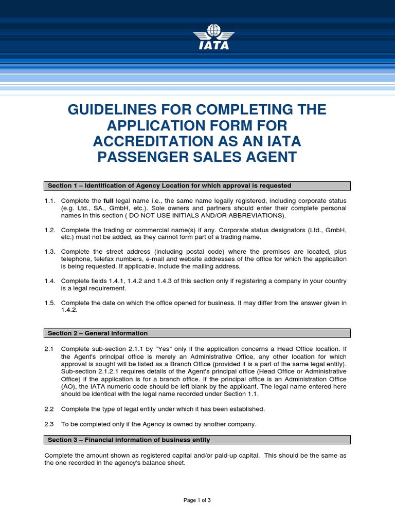 Guidelines For Completing The Application Form For Accreditation As An ...