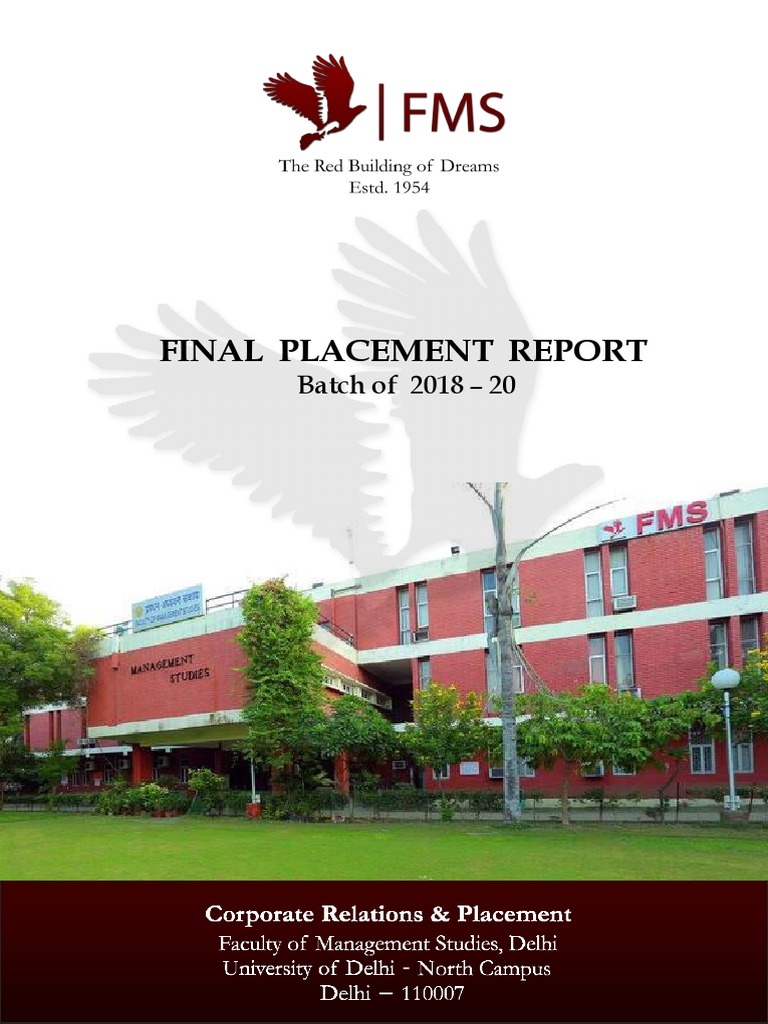 FMS - Final Placement Report - 2020 | PDF | Companies | Marketing