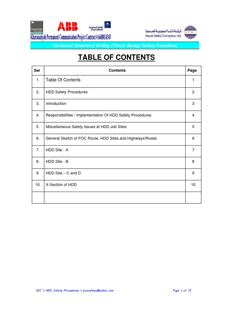 HDD Safety Procedures PDF | PDF | Safety | Transport
