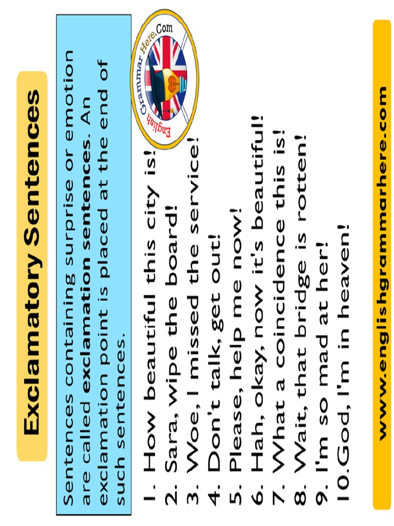 Exclamatory Sentence 10 Examples | PDF