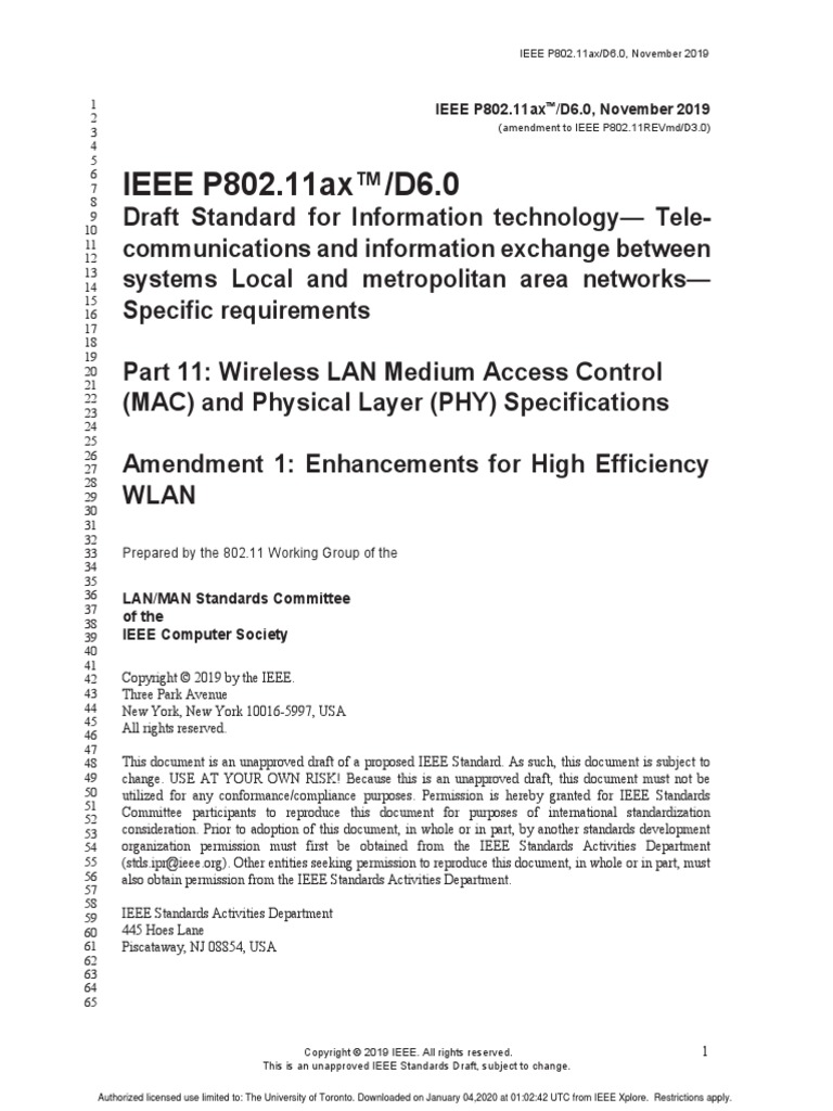 IEEE 802.11ax PDF | PDF | Reference Works | Government