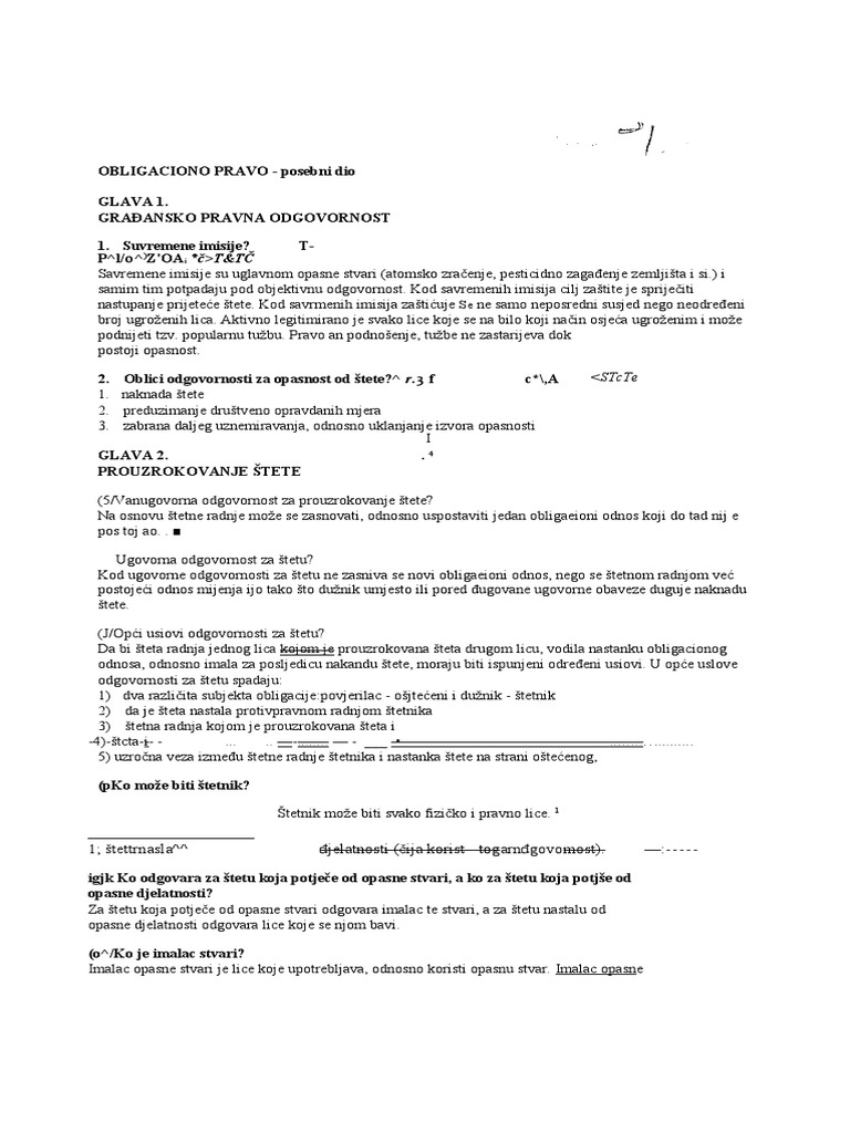 OBLIGACIONO-PRAVO-posebni-dio - Docx Verzija 1 | PDF