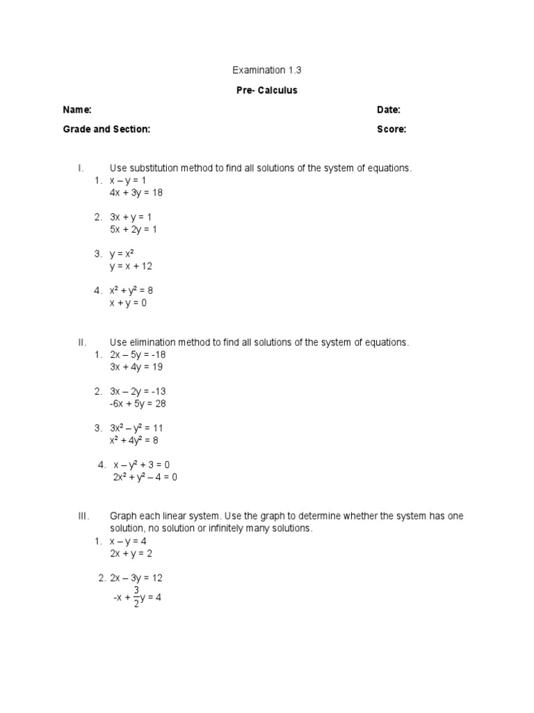 Pre Calculus | PDF