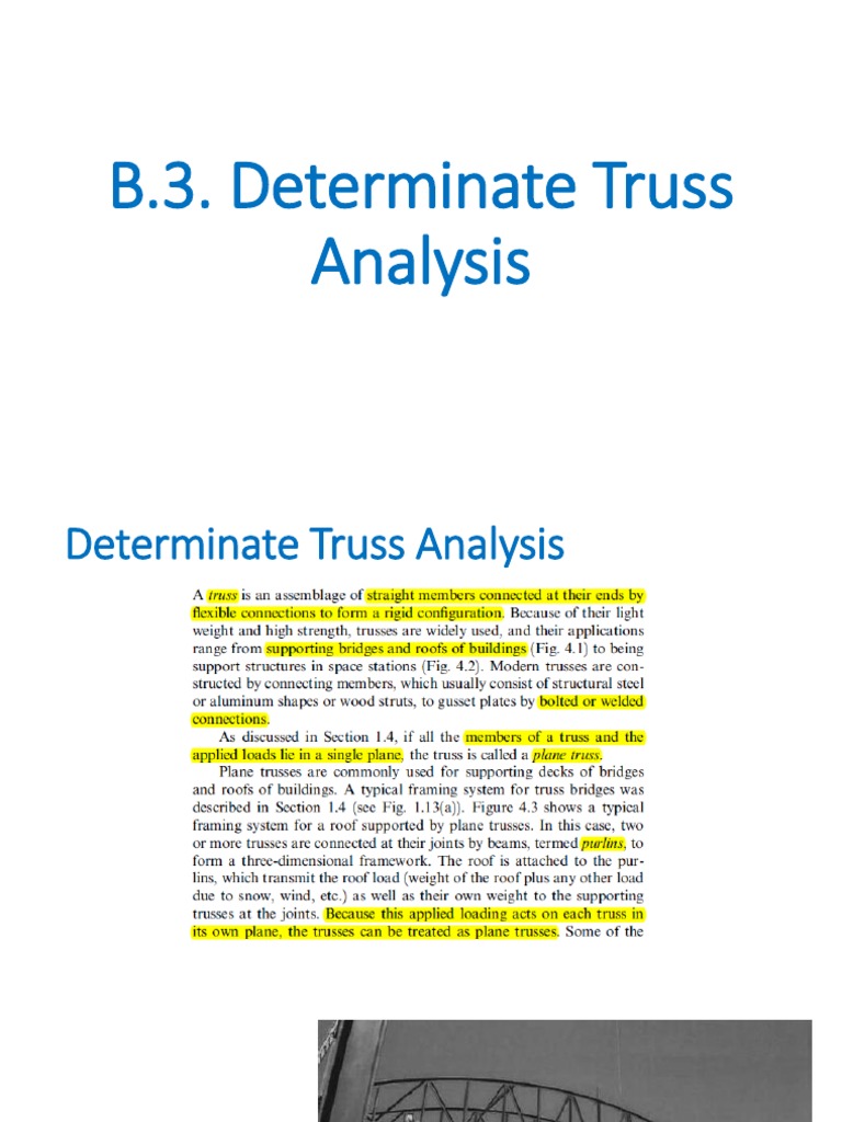 Determinate Truss Analysis Pdf Truss Structural Analysis