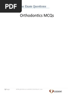 MCQ in Orthodontics | PDF | Tooth | Mouth