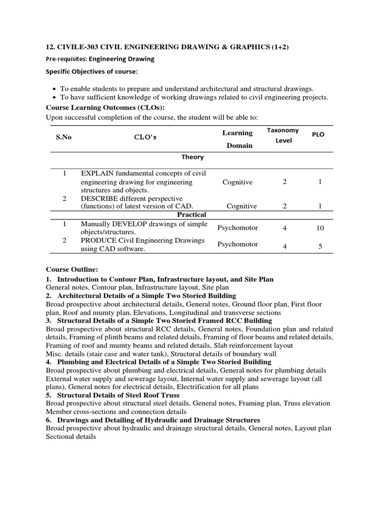 Civil Engineering Drawing & Graphics (1+2) | PDF | Computer Aided ...
