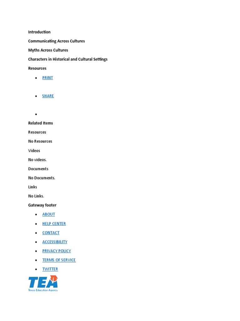 Communicating Across Cultures Myths Across Cultures Characters in ...