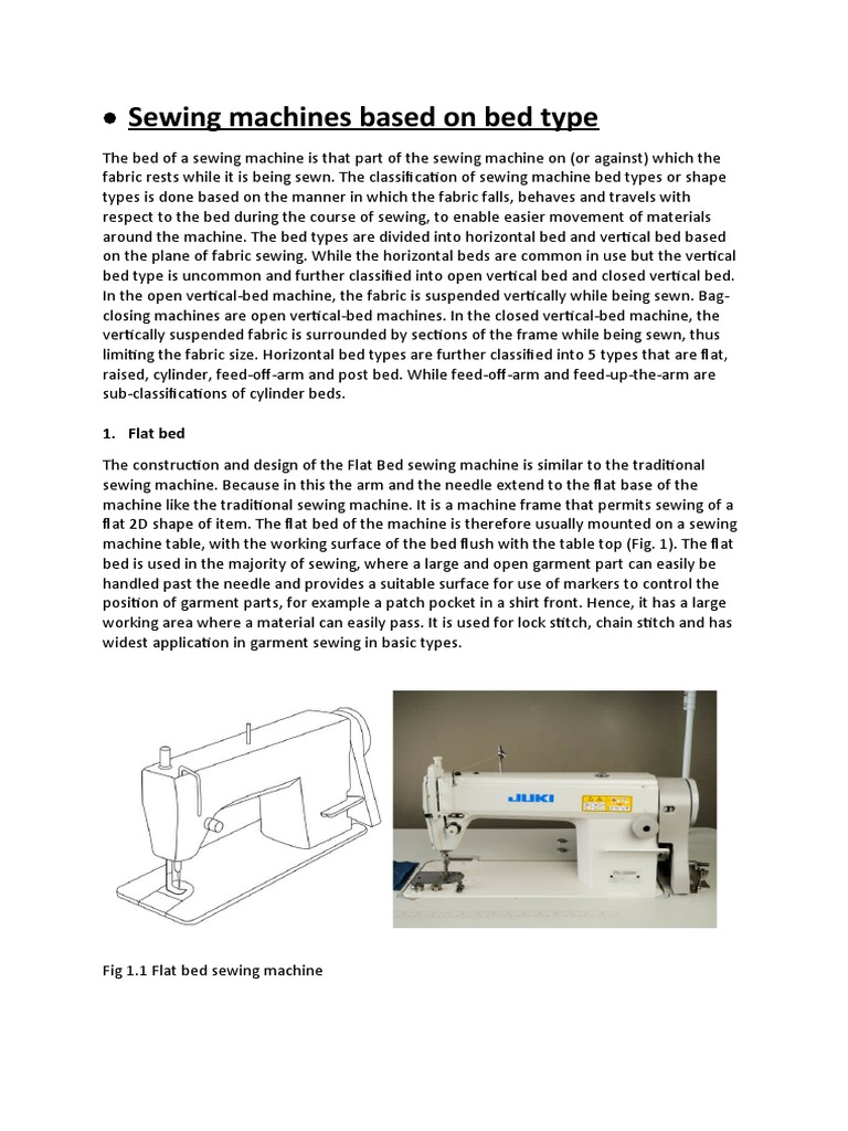 Based On Bed | PDF | Seam (Sewing) | Sewing Machine