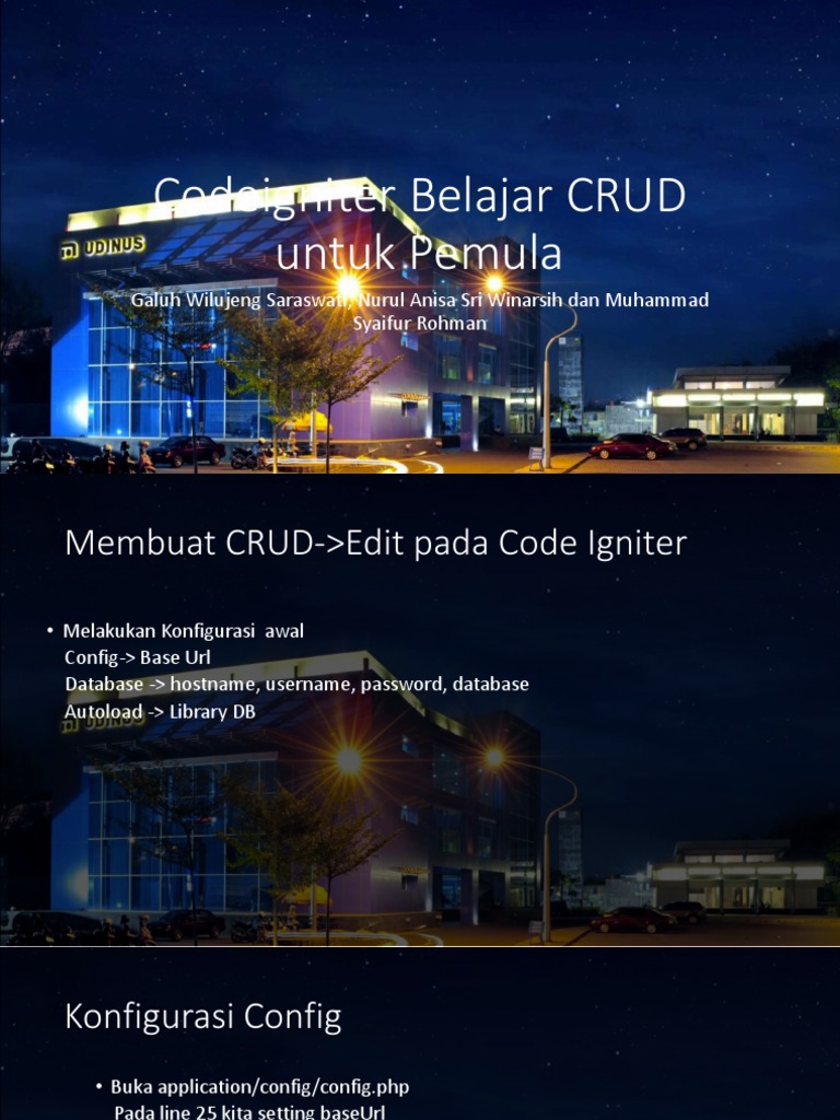 Codeigniter Belajar CRUD - Edit Untuk Pemula | PDF | Karier & Perkembangan | Komputer