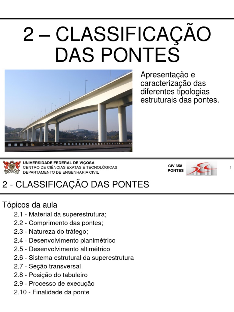 2 Classificacao Das Pontes | PDF | Ponte | Engenharia