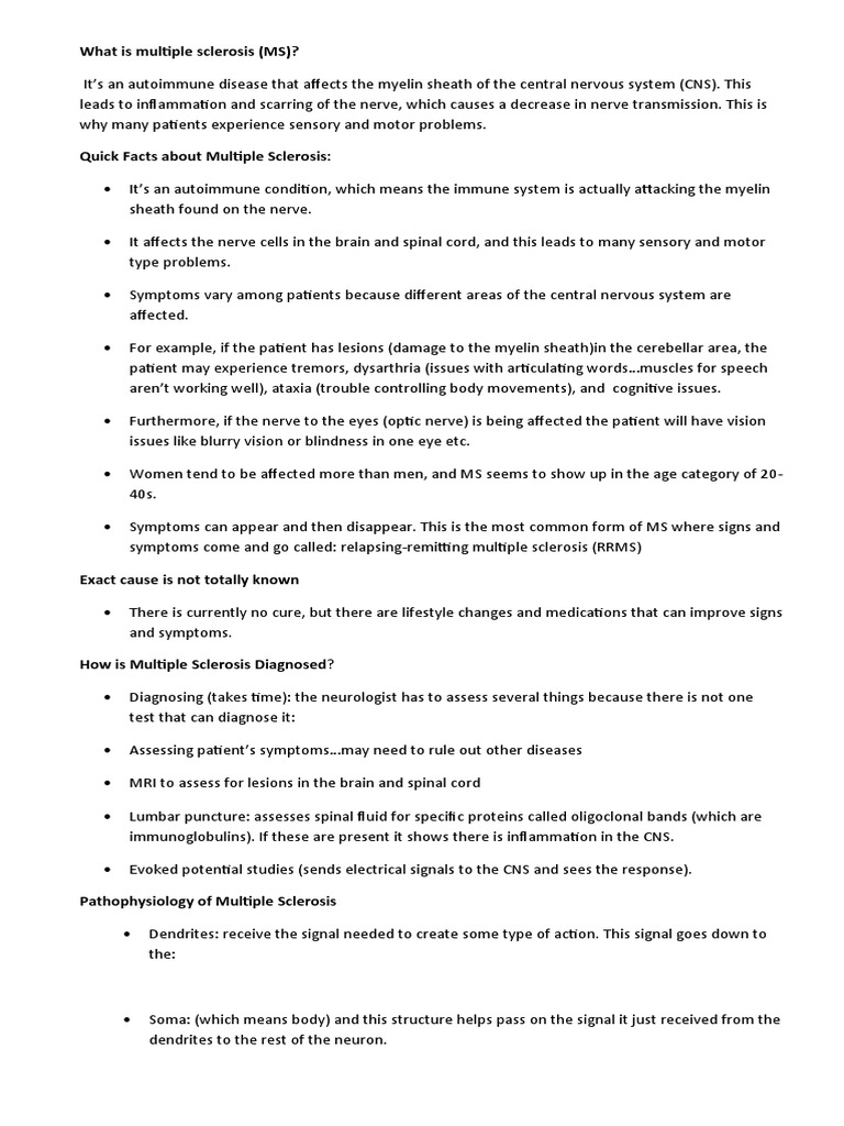 What Is Multiple Sclerosis (MS) ? | PDF | Axon | Multiple Sclerosis